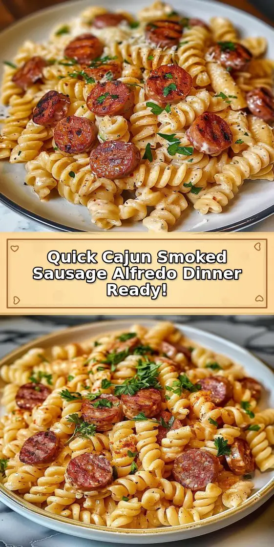 Easy Cajun Smoked Sausage Alfredo Pasta for Family Dinner