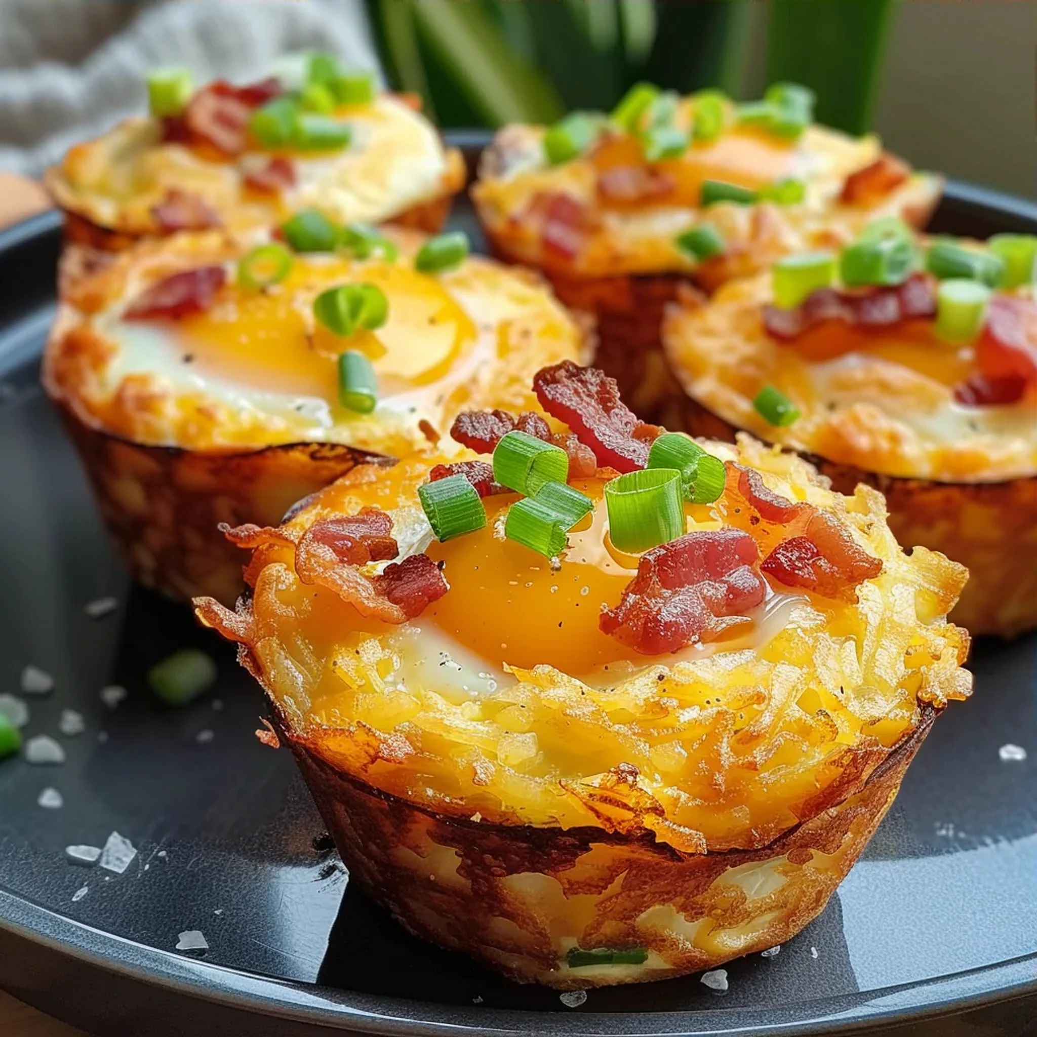 Loaded Bacon and Egg Hash Brown Muffins for Breakfast
