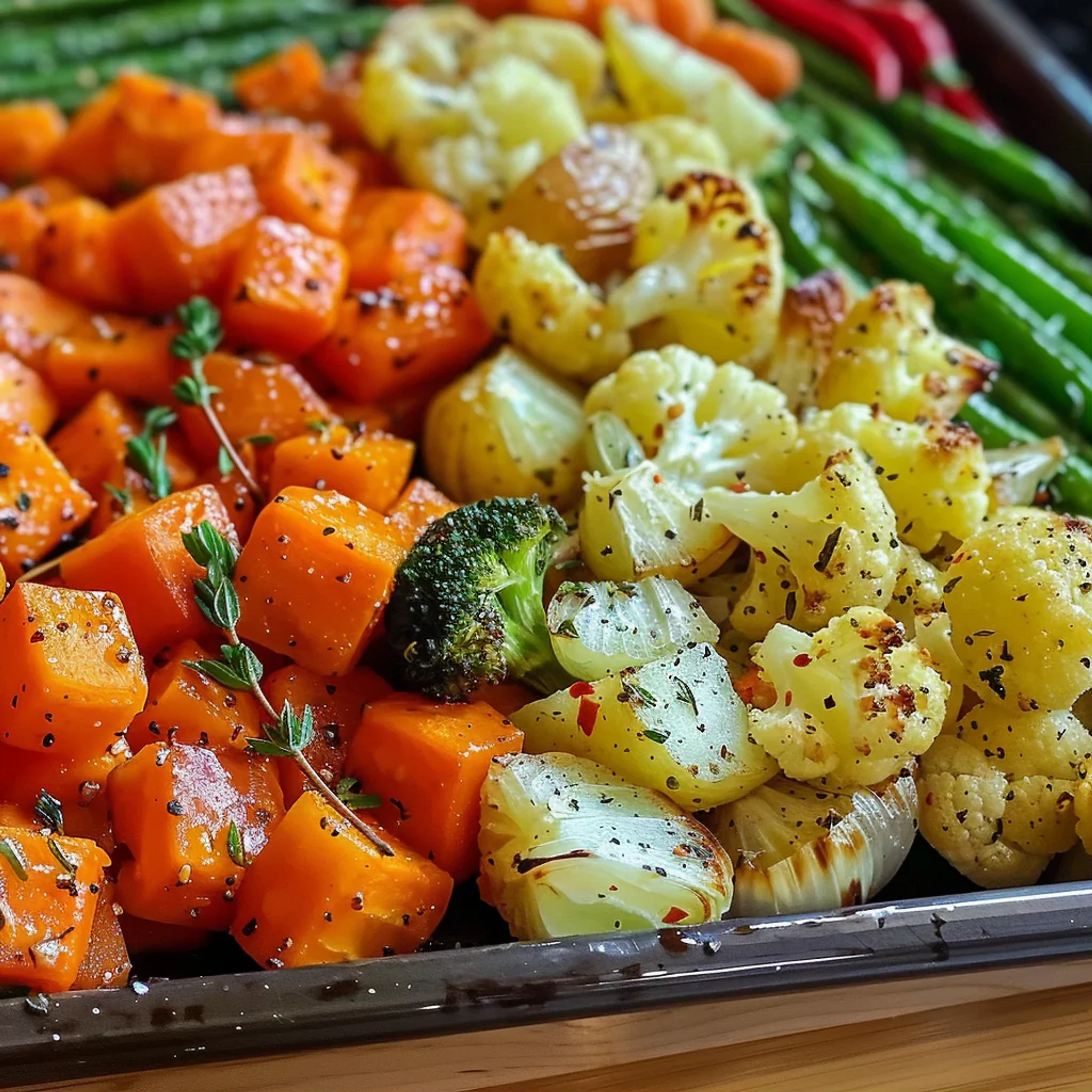 Easy Garlic Herb Roasted Vegetables with Frozen Veggies