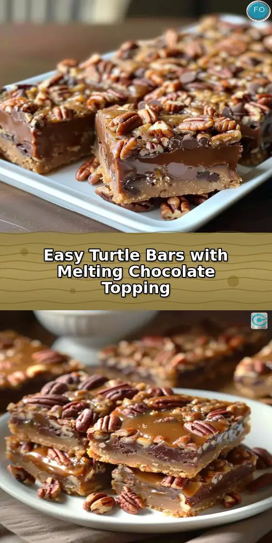 Easy Turtle Bars Recipe with Chocolate and Pecans