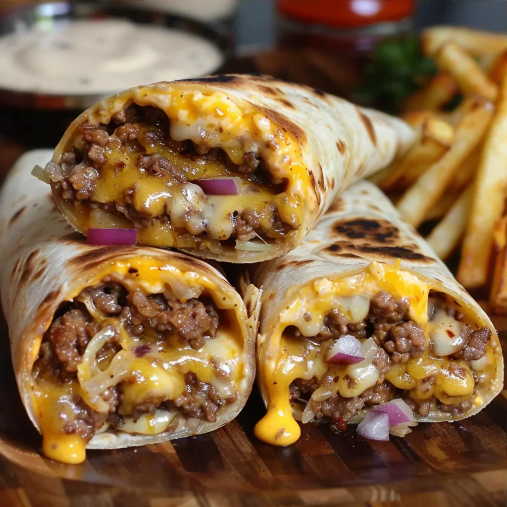 Easy Animal Style Cheeseburger Burritos for Healthy Eating